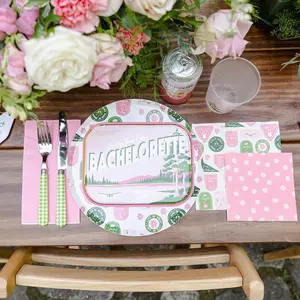 JOLLITY & CO Camp Bachelorette Print Dinner Plates