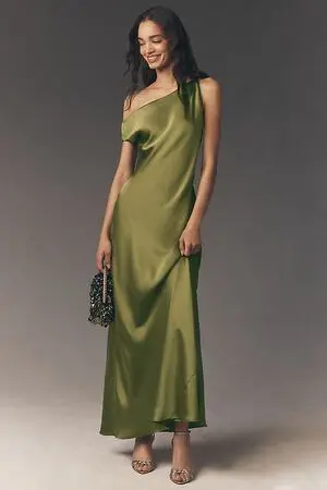 Satin Maxi Evening Dress
