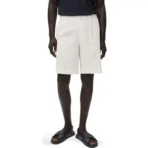 Mango Slim Fit Stretch Cotton Chino Shorts - Off White