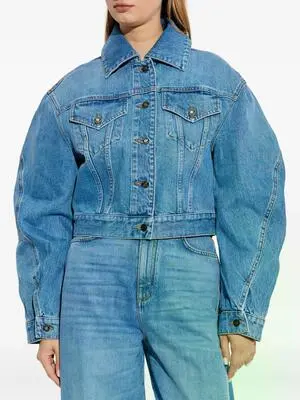 Givenchy Puffed-sleeve Denim Jacket - Blue