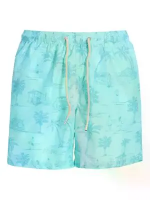 MC2 SAINT BARTH Printed Swim Shorts - Blue