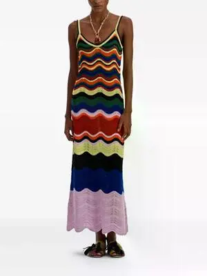 La DoubleJ Wave-pattern Knitted Maxi Dress