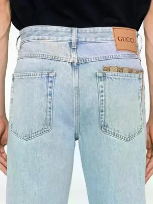 Gucci Gg Canvas Insert Jeans