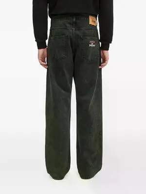 Aries Logo-patch Straight Leg Jeans
