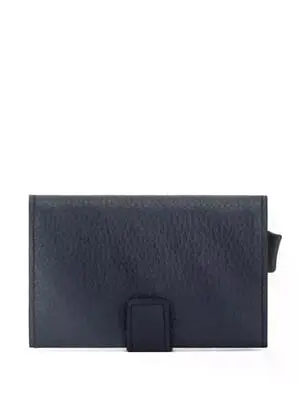 PIQUADRO Leather Flap Cardholder - Blue
