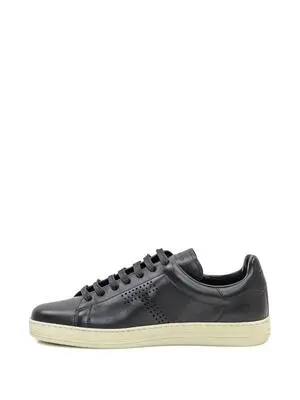 TOM FORD Perforated Leather Sneakers - Black