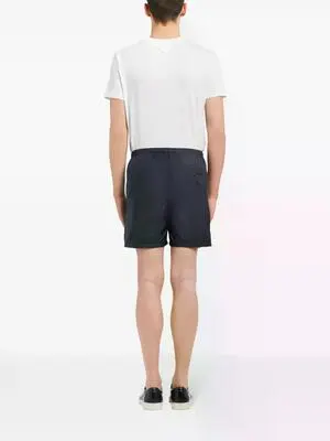 Prada Logo Patch Recycled Nylon Swim Shorts - Blue