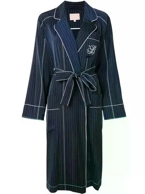 A BATHING APE Striped Wrap Jacket - Blue
