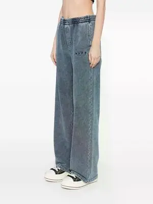 A BATHING APE Logo-patch Straight Trousers