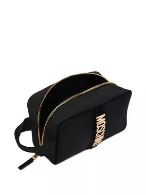 Moschino Logo-plaque Zip-top Wash Bag