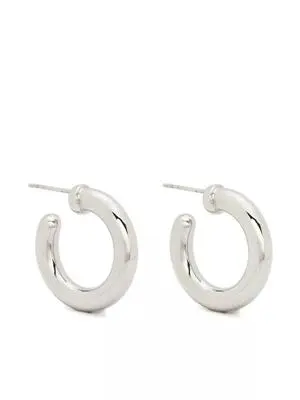 Chloé Medium Chunky Hoop Earrings - Silver