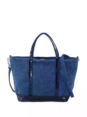Vanessa Bruno Cabas Sequin-embellished Linen Tote Bag - Blue