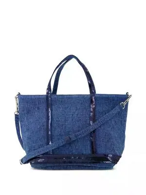Vanessa Bruno Cabas Sequin-embellished Linen Tote Bag - Blue
