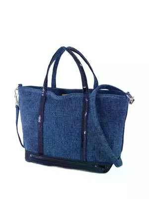 Vanessa Bruno Cabas Sequin-embellished Linen Tote Bag - Blue