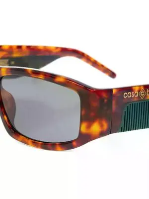Casablanca Rectangle Tortoiseshell Sunglasses