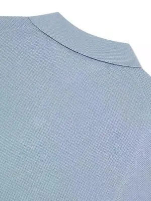 STUDIO TOMBOY Polo-collar Knit Top - Blue