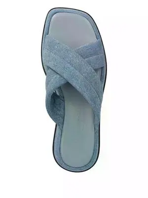 Marc O'polo Crossover Denim-effect Platform Sandals