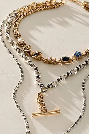 Free People Winslet Layer Necklace - Mixed Metal Combo