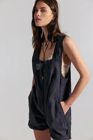 Free People We The Free Jude Shortalls - Black