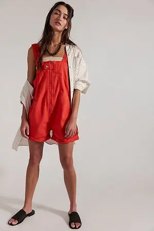 Free People We The Free Jude Shortalls - Grenadine
