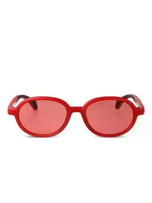 Moncler Caprice Round-frame Sunglasses - Red