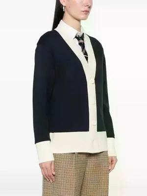 Thom Browne Contrasting-trim V-neck Cardigan