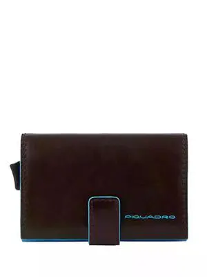 PIQUADRO Leather Metal Cardholder - Brown