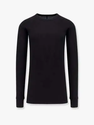 Rick Owens Basic Ls T Viscose Blend Tshirt - Black