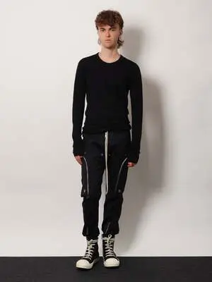Rick Owens Basic Ls T Viscose Blend Tshirt - Black