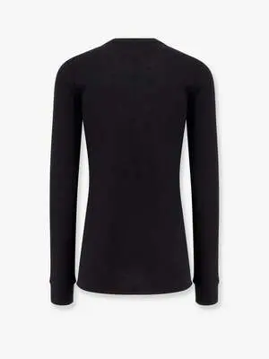 Rick Owens Basic Ls T Viscose Blend Tshirt - Black