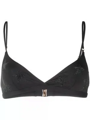 Stella McCartney Crystal-star Triangle Bikini Top - Black