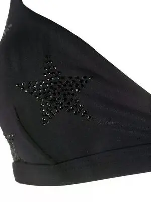 Stella McCartney Crystal-star Triangle Bikini Top - Black