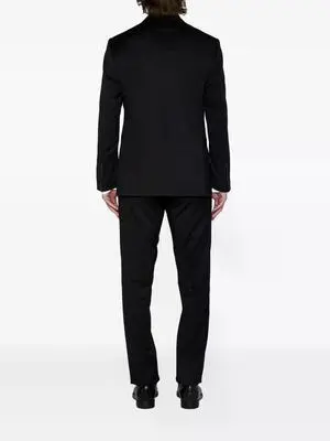 D4.0 Notched-lapels Single-breasted Suit - Black