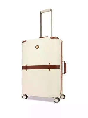THE BRIDGE Leather-trimmed Trunk Suitcase
