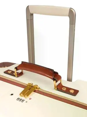 THE BRIDGE Leather-trimmed Trunk Suitcase