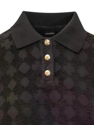 Amiri Textured-pattern Polo Shirt