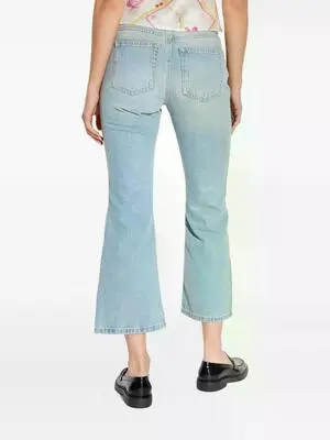 LoveShackFancy Cherry-embroidered Jeans