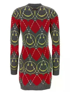 Moschino Smiley® Argyle-pattern Dress