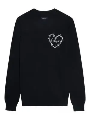 Zadig&Voltaire Heart-detail Crew Neck Sweater