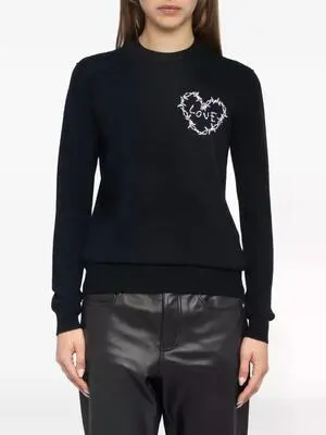 Zadig&Voltaire Heart-detail Crew Neck Sweater