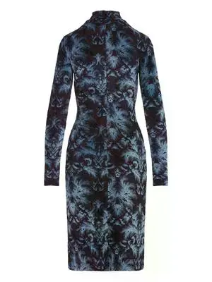 Etro Floral-pattern Mock-neck Midi Dress