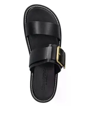 Marc O'polo Buckled Leather Slides