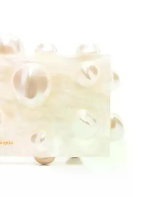 Cult Gaia Orbs Pearl-embellished Clutch - Neutrals