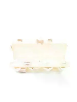 Cult Gaia Orbs Pearl-embellished Clutch - Neutrals