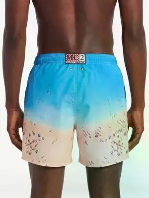 MC2 SAINT BARTH Beach-print Swim Shorts - Blue