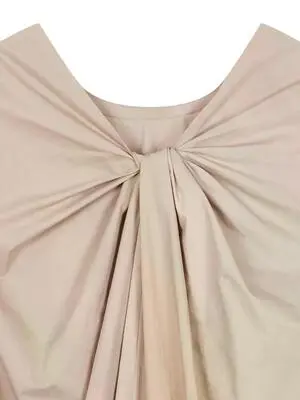 STUDIO TOMBOY Twisted Neckline A-line Dress - Neutrals