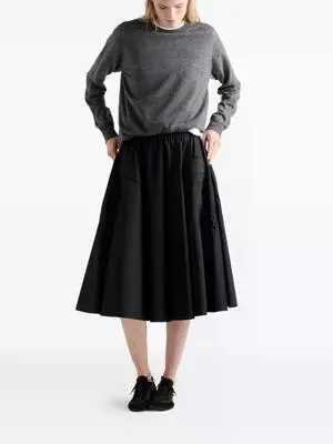 Prada Patch-pocket Drawstring Midi Skirt