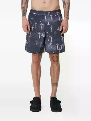 Aries Cross-print Swim Shorts