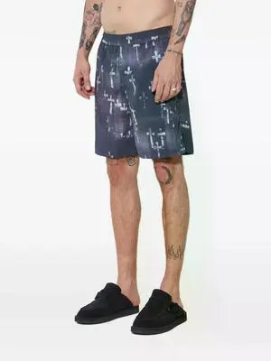 Aries Cross-print Swim Shorts