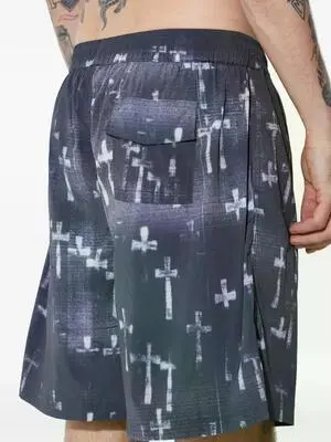 Aries Cross-print Swim Shorts